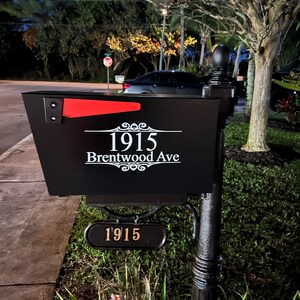 Custom Monogram Mailbox Vinyl Decal Custom Monogram Mailbox Vinyl Decal ...