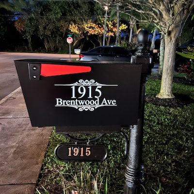 Custom Monogram Mailbox Vinyl Decal Custom Monogram Mailbox Vinyl Decal ...