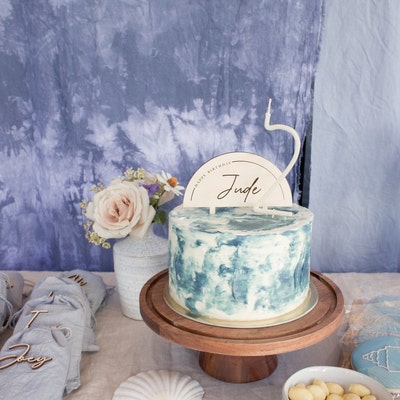 Personalized Cake Topper, Wood Dessert Topper, Happy Birthday Sign ...