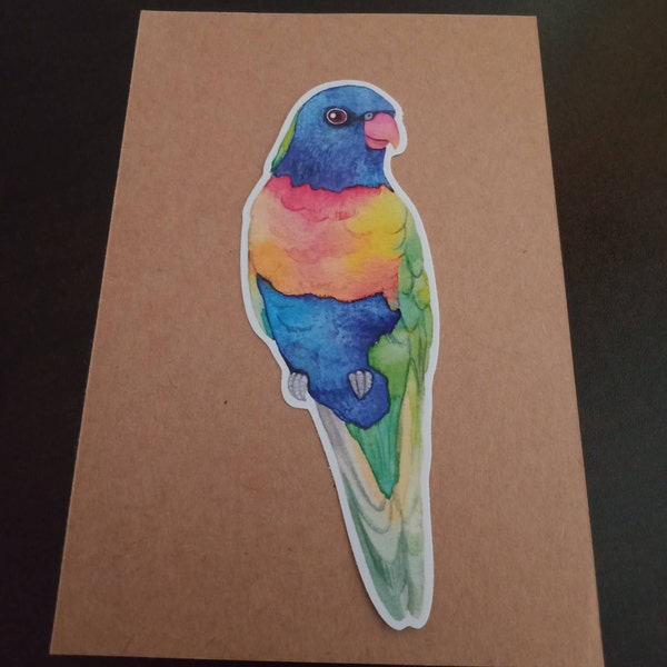 Sticker, Australian Bird Vinyl Sticker From Original Watercolour ...