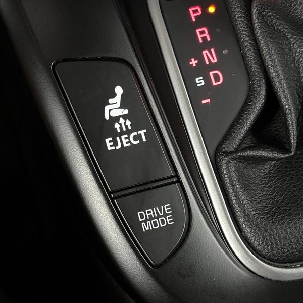 Eject Button Decal, Car Decal, Eject Passenger Button, Blank Button ...