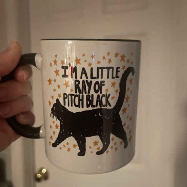 Black Cat Mug Large Funny Coffee Cup Gift Sassy Cat Lover Pet Owner ...