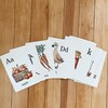 Nature Alphabet Flashcards / Watercolor Alphabet Cards / Homeschool ...