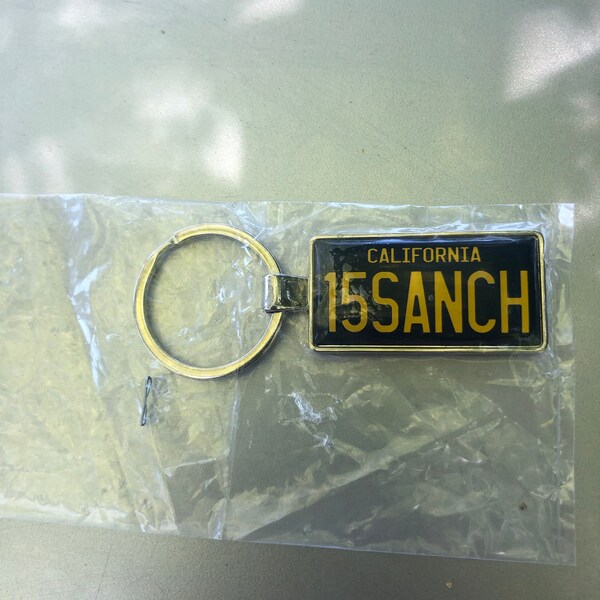 Custom Vintage California License Plate Keychain, Legacy Plate, Old ...