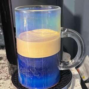 Color Changing Wine Glass Handblown Borosilicate Glass Elevated ...