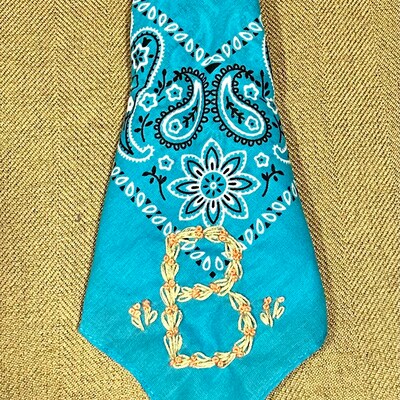 Monogrammed Bandana hand Embroidered Group Gift Multiple Colors and ...