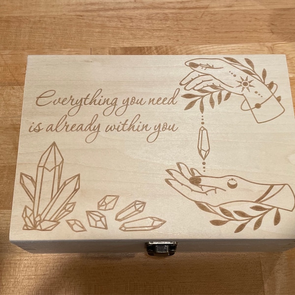 Crystal Box, Personalized Box, Crystal Mystery Box, Stash Box, Crystal ...