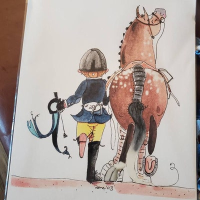 Outfoxed fox Hunting Horse. Mini Greeting Cards. Package of - Etsy