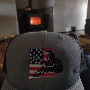 Lineman American Flag Leather Patch Hat Journeyman Lineman - Etsy