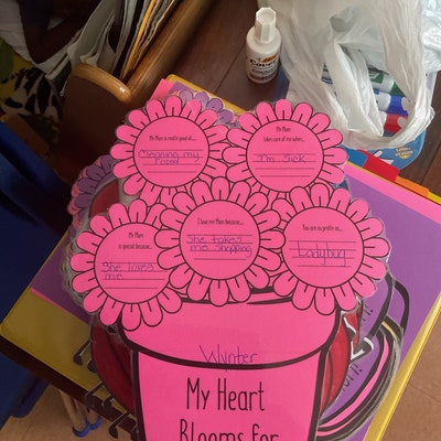 My Heart Blooms for Mom Color Page instant Download - Etsy