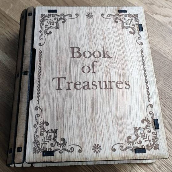 Slider Book Box Laser Cut Svg Files, Wood Gift Slider Book Box, Vector ...