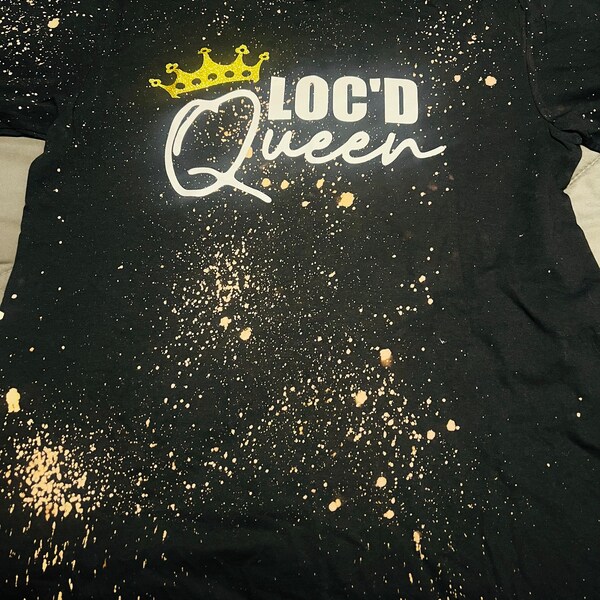 Loc'd Queen Bleached Shirt, Loc Shirt, Loc Love, Streetwear, Hip Hop ...