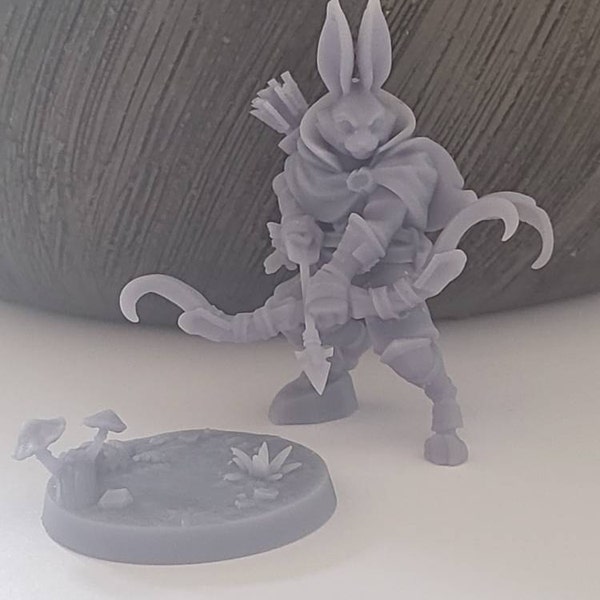 Harengon Mini - 3D Print - 7k Resin - D&D, DND, RPG, TTG, Archer ...