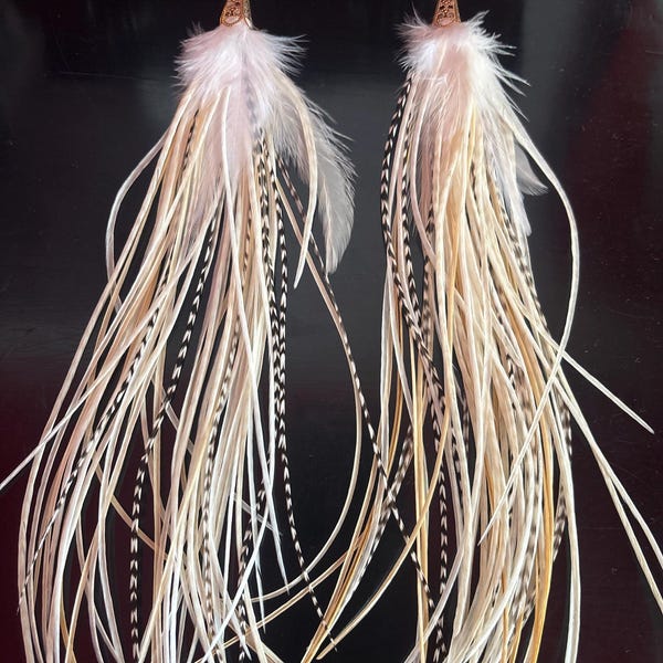 Feathers for Men. Natural Feathers on Clip. Unisex Feather Hairpin ...