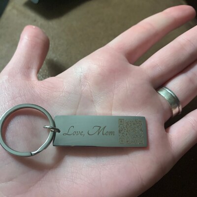 Soundwave Keychain With QR Code, Soundwave Art QR Code, Voice Recording ...