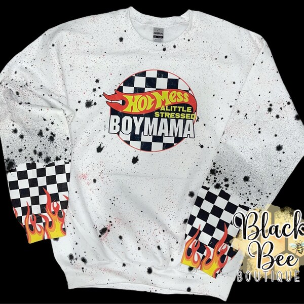 Hot Mess Boy Mama Racing Cars PNG DIGITAL DOWNLOAD for Sublimation or ...
