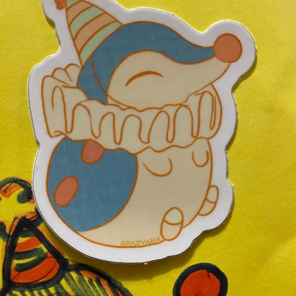 Cute Psyduck Squish Faced Sticker, Kawaii Duck Sticker, Psyduck Laptop ...