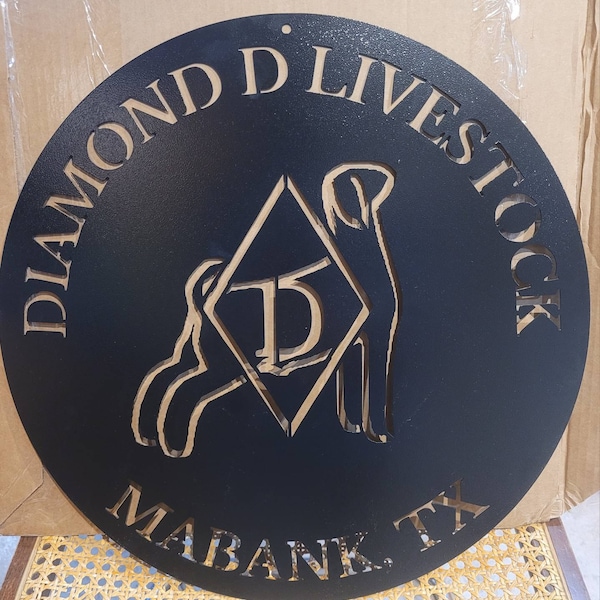 Metal Custom Cattle Brand Sign / Custom Sign / Your Brand Here Sign ...