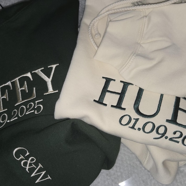 Custom Text/ Slogan Embroidered Sweatshirt | Personalised Crew Neck for ...
