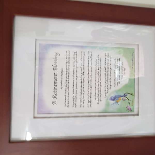 A Retirement Blessing - Printable Download, 5x7 Frameable Poem for ...