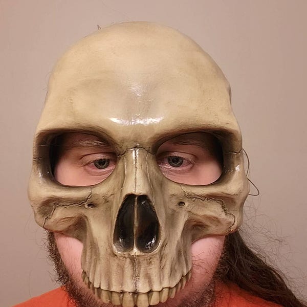 Skull Mask With Movable Jaw Lower Part - Etsy