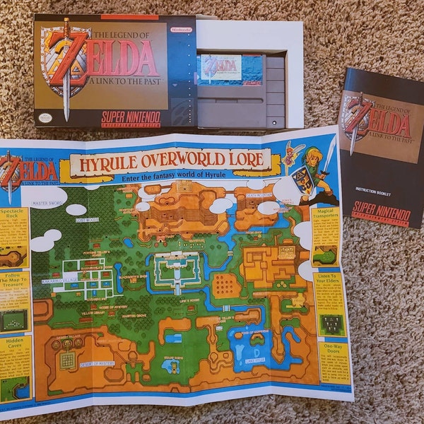 Zelda a Link to the Past Hyrule SNES Map Zelda Carte - Etsy