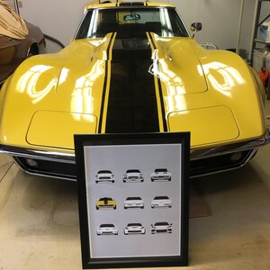 Chevy Camaro Generations 1967-present Inspired Car Poster - Etsy
