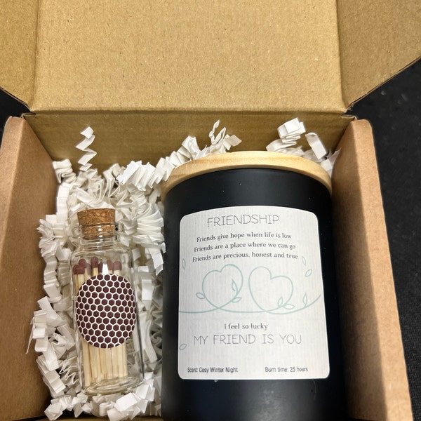 Friendship Scented Candle Gift / I Feel so Lucky My Friend is You ...