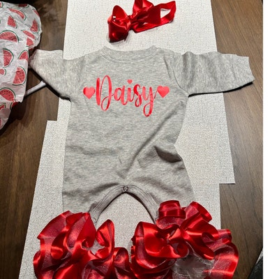 Baby Girl Outfit, Coming Home Outfit, Custom, Handmade, Personalized Newborn, Babyshower Gift ...