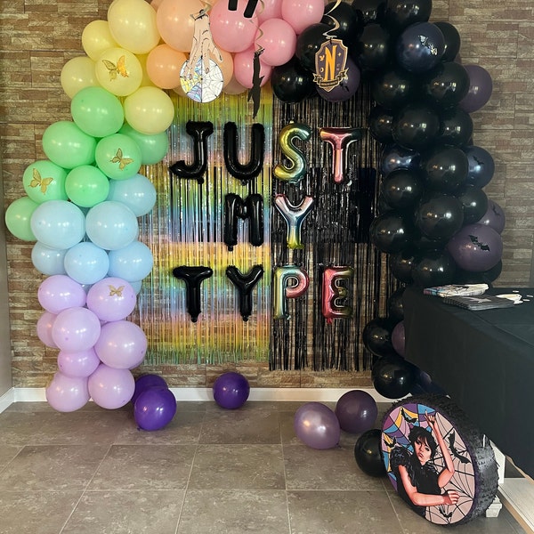 Wednesday Birthday Party Balloon Arch Party Balloon Garland Party ...