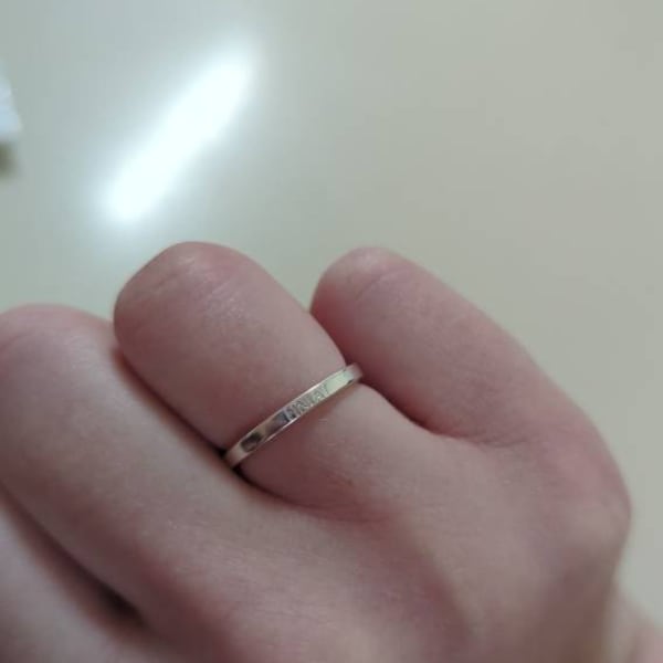 Custom Best Friend Ring | Promise Ring for Friend | Engraved Name Ring ...