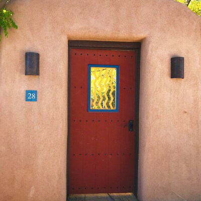 Engraved Pink Ceramic Wall Tile Address Sign Irish Handmade Door Number ...