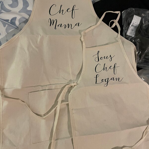 PERSONALIZED Family Apron Set * Parent & Child Apron Set * Toddler ...