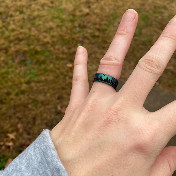 Custom Engraved Silicone Ring for Men Women, Personalized Silicone ...