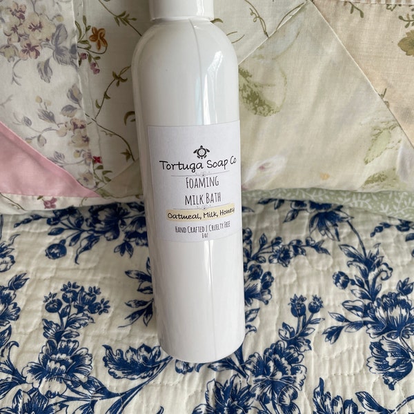 Foaming Milk Bath, Oatmeal Milk and Honey Bubble Bath, Pearlized Liquid ...