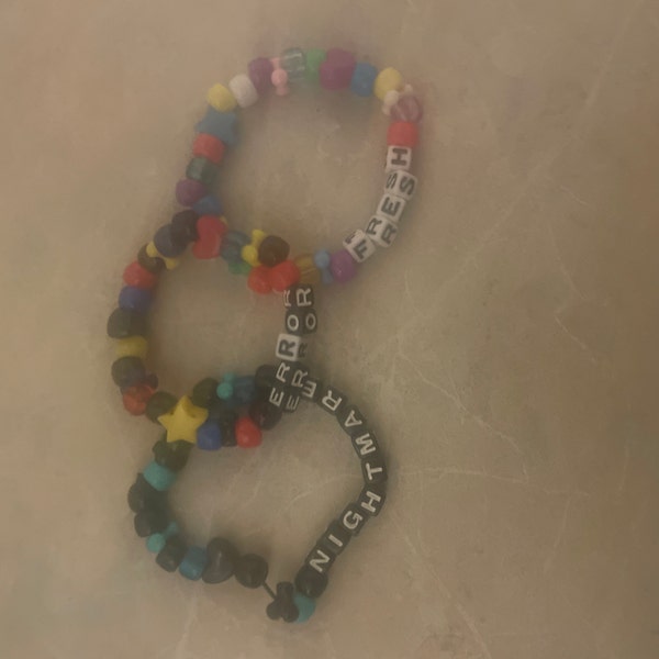 Undertale AU Inspired Handmade Character Kandi Bracelets + Custom AU ...