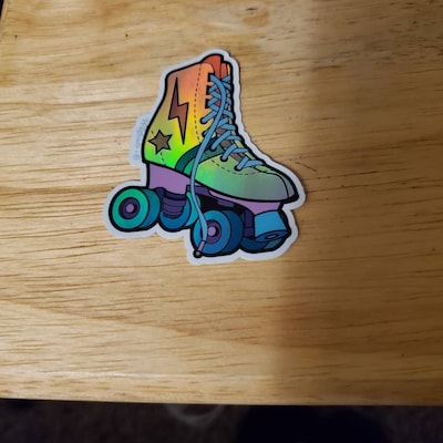 Rollerskate Sticker Roller Skate Roller Derby Roller Disco Holographic ...