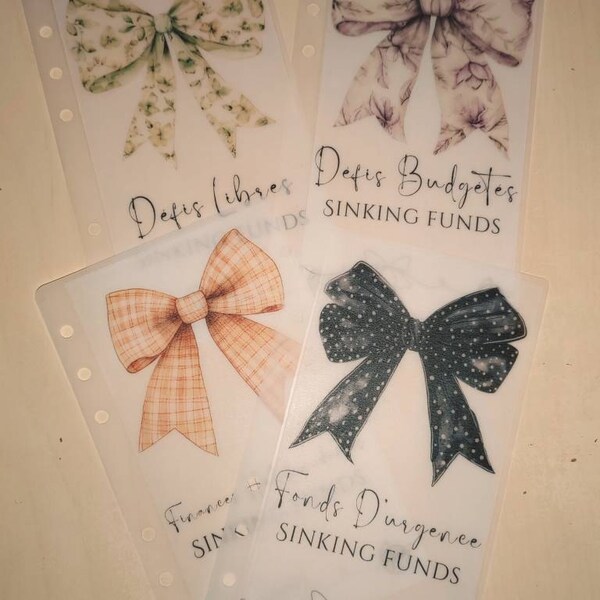 A6 Cash Binder Decorative Bookmark Bow-tiful Collection Matte Vellum ...