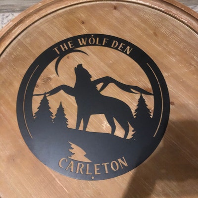 Custom Wolf Sign, Wolf in the Wild Sign, Howling Wolf - Etsy
