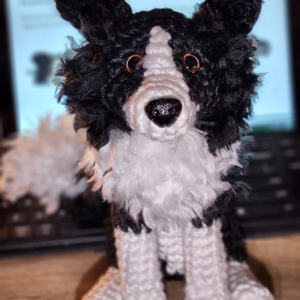 Crochet Pattern for Finnly, Realistic Crochet Border Collie Dog ...