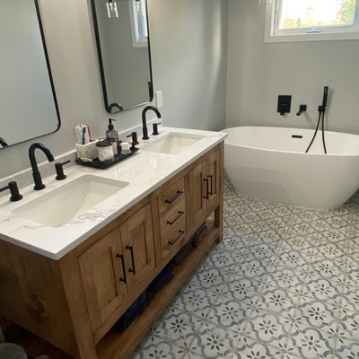 Custom Double Sink Vanity Handmade Lifetime Warranty - Etsy