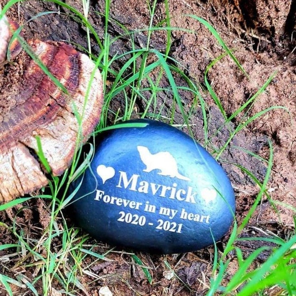 Personalized Pebble (stone Effect) - Pet Memorial - Weatherproof ...