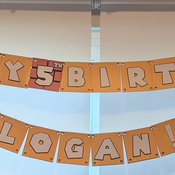 Super Mario Digital Bunting Banner Birthday Download Printable at Home ...