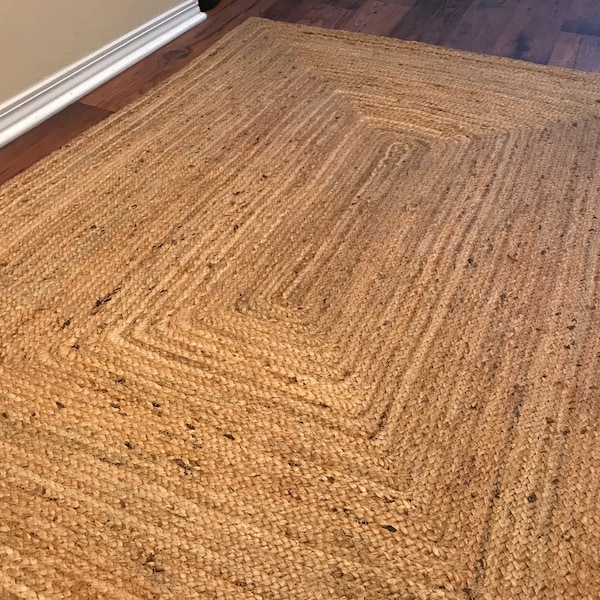 Extra Large Jute Rug in Warm White. Ecologic Jute and Herb Dye Rug ...