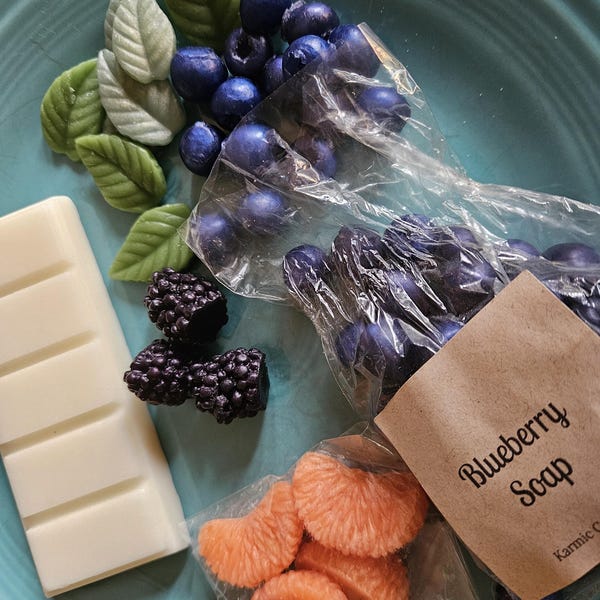 Blueberry Soap - Mini Soaps - Blueberries - Embeds - 3.50oz - Etsy