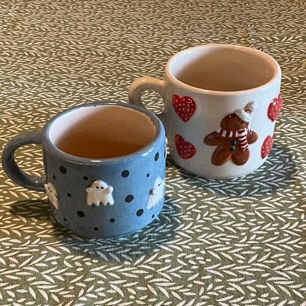 Christmas Tree Coffee Mug - Colorful Holiday Mugs | Unique Handmade ...