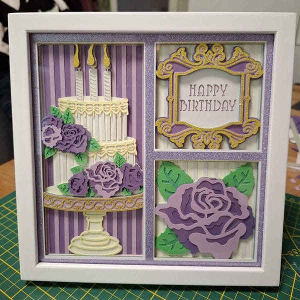 3D Lilac Branch Flowers Shadow Box SVG, 3D Spring SVG, 3D Lilac Flowers ...