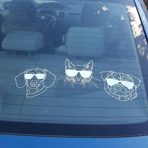Cat Decal Vinyl Decal Car Decal Bumper Sticker 5 - Etsy
