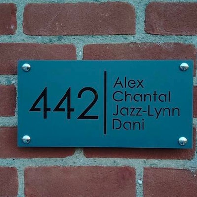 House Wall Plaques UK Luxe A4 Acrylic House Signs Elegant Outdoor Décor ...