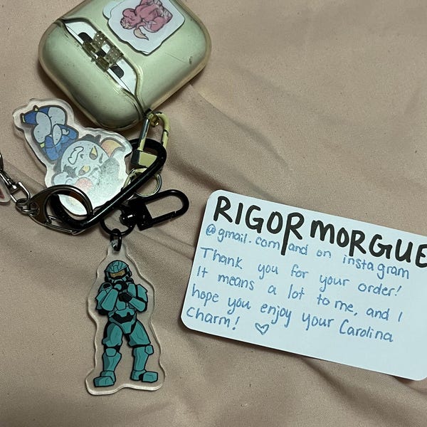 Red Vs. Blue RVB Acrylic Charm Keychain - Etsy